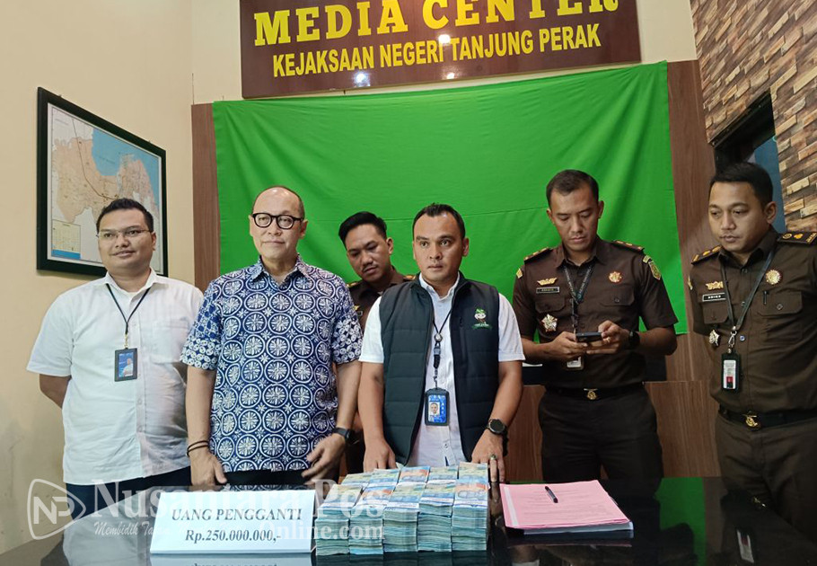 Kejari Tanjung Perak Kembalikan Uang Rp 250 Juta, Barang Bukti Korupsi ...